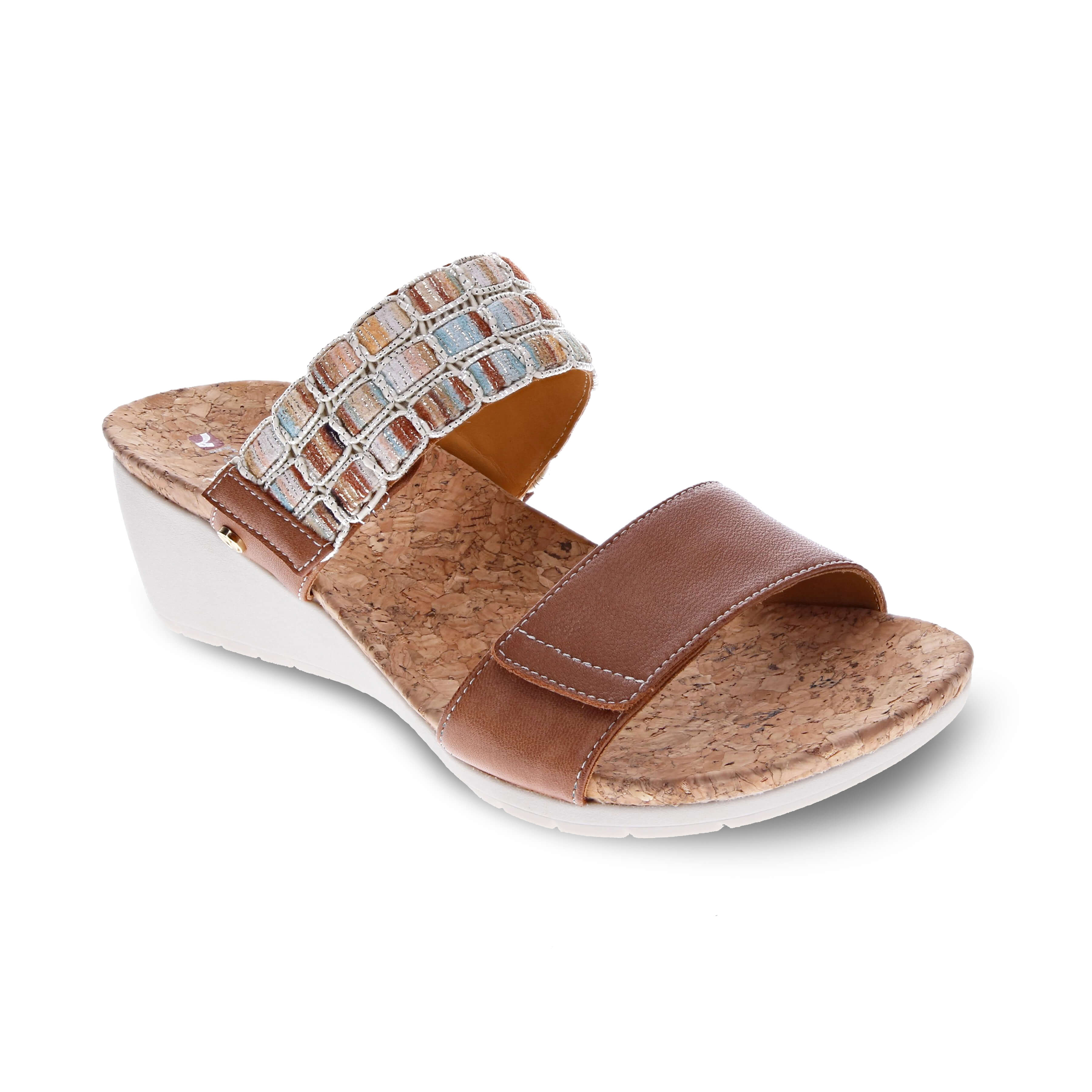 Revere Sorrento Women's Adjustable Wedge Sandal | Comfort Footbeds